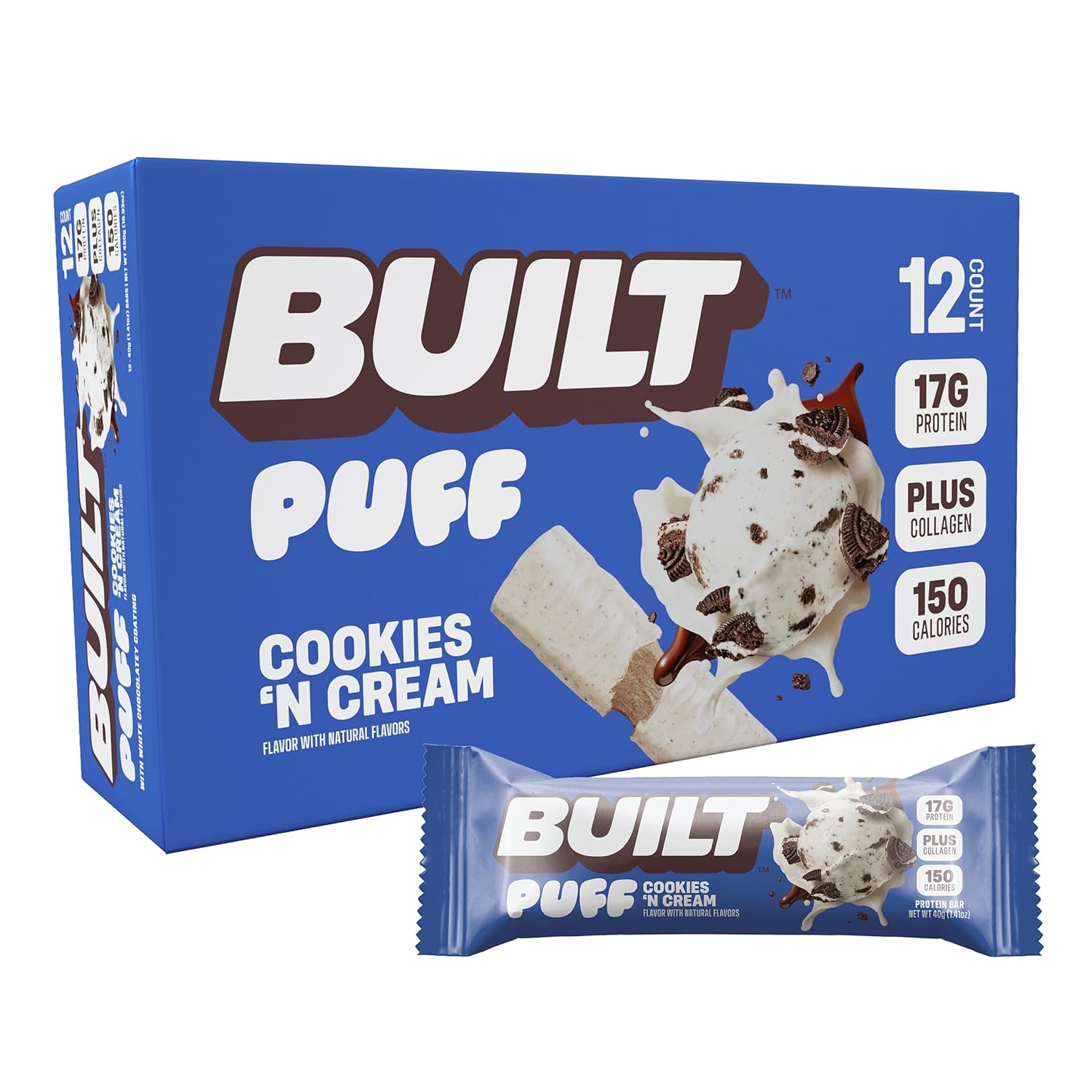 Built Puff Protein Bar 12 Count MI Nutrition from MI Nutrition