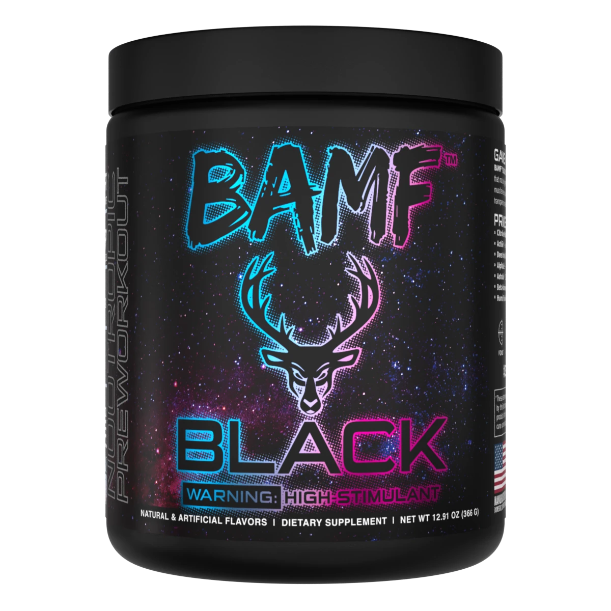 BAMF BLACK - High Stimulant Nootropic Pre-Workout Bucked Up from MI ...